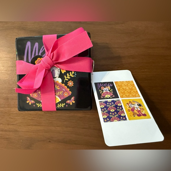 Disney | Accessories | Disney Coaster Set Epcot Mexico Pavilion Minnie ...